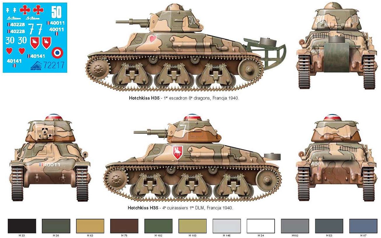 RPM French Hotchkiss H35, H38 and H39 Tanks